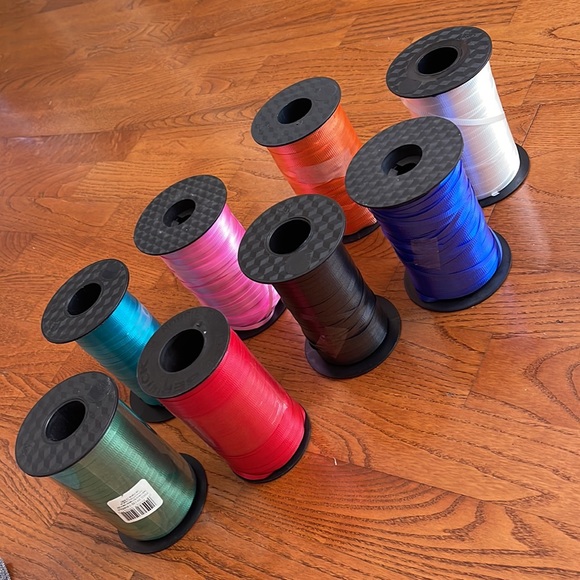 Other | 8 Different Colors Curling Ribbon Balloon String Made In Usa ...